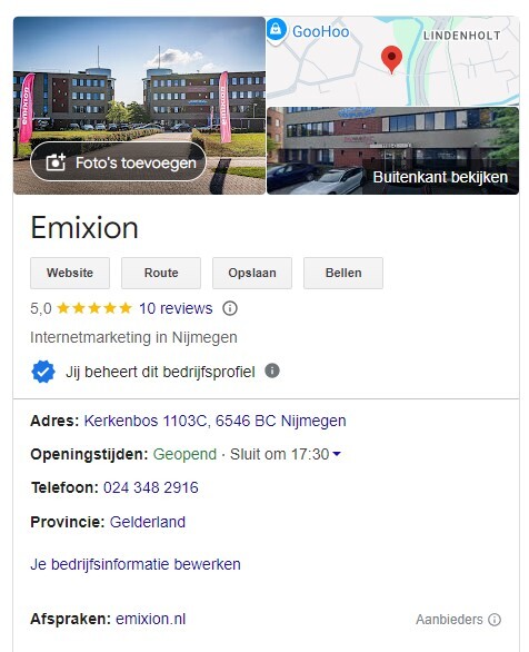 Google mijn bedrijf beheren: 7 tips – lokale zichtbaarheid | Emixion